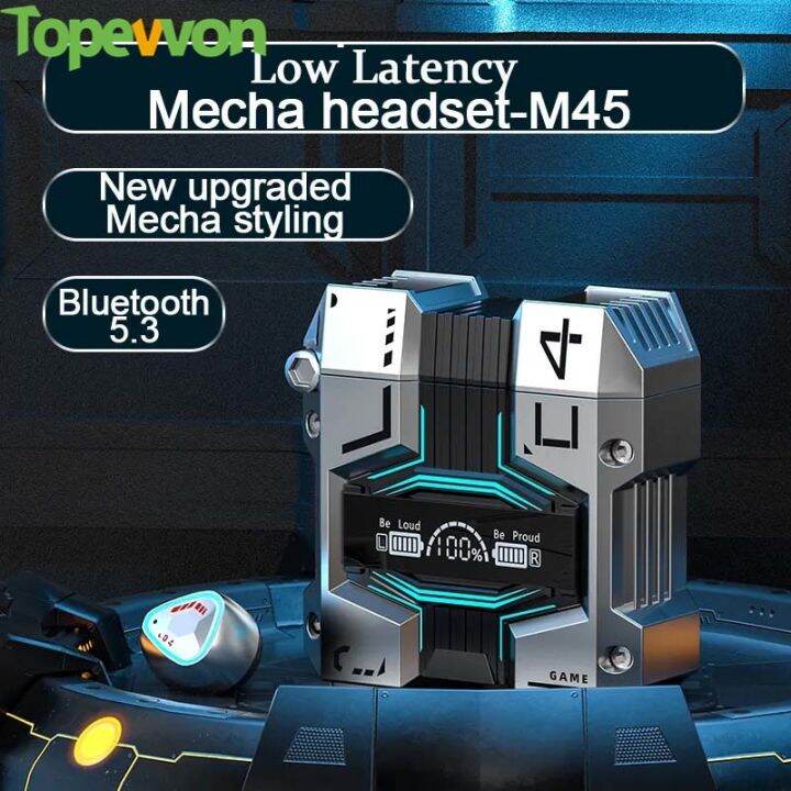 Wireless Bluetooth Headphones TWS Mecha Gaming Headset Low Latency In ...