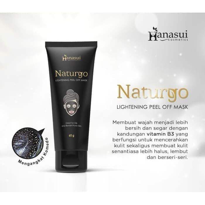 Hanasui Naturgo Peel Off Mask Black Tube BPOM Masker Penghilang Komedo ...