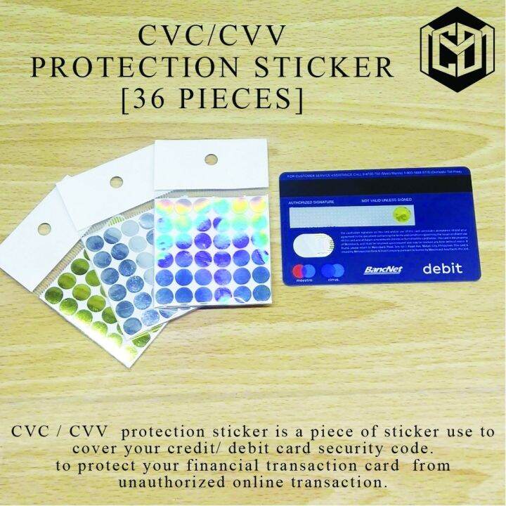 Hot CVC / CVV DEBIT AND CREDIT CARD PROTECTION STICKER [36 PIECES ...