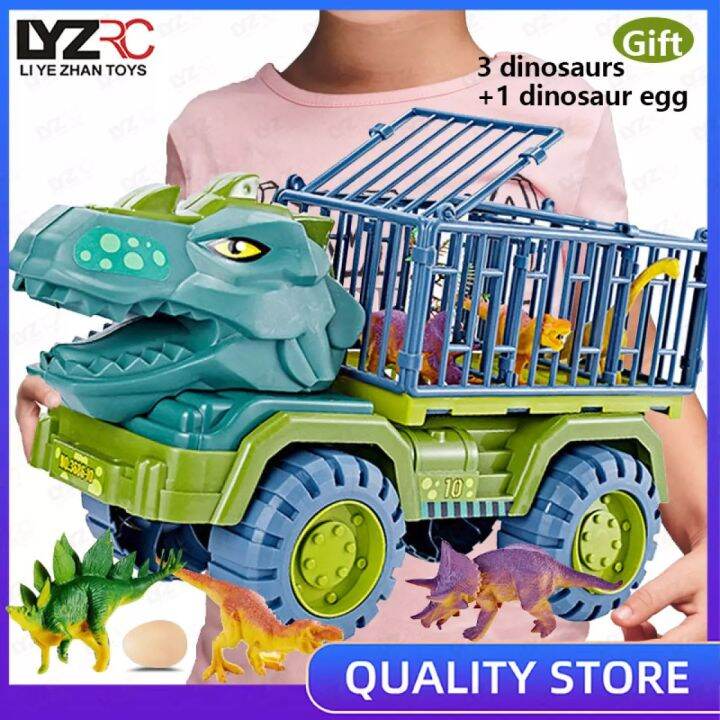 LYZRC Oversized Dinosaurs Toys Rex Jurassic Park Transport Engineering ...