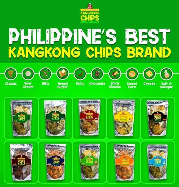 THE FIRST AUTHENTIC AND ORIGINAL KANGKONG CHIPS BY JOSH MOJICA 120g ...
