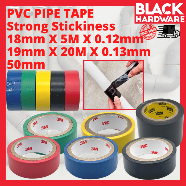 Black Hardware PVC Pipe Protection Wayar Wiring Tape Strong Stickiness ...