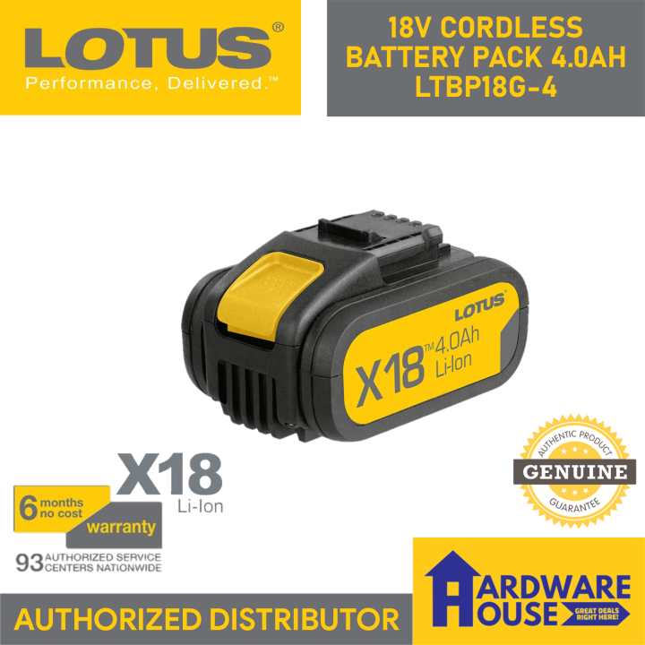 ORIGINAL LOTUS 18V Battery 4AH OR 2AH Cordless Accessories X18 Power ...