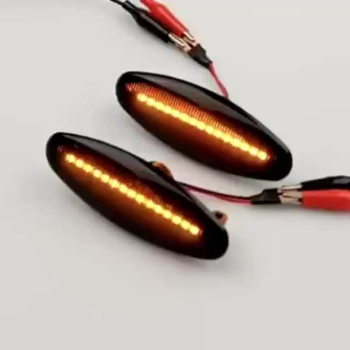 ขายส่ง! 2ชิ้นสำหรับจากัวร์ XK8 S-ประเภท XK 8 Xkr XJ X350 LED แบบไดนามิกด้านเครื่องหมายเลี้ยวไฟ ...