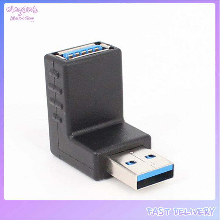 elegantstunning Usb Male To Usb Female L-shaped Downward Bending 90 ...