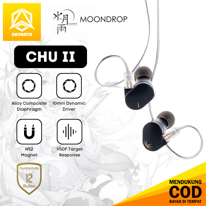 MOONDROP CHU 2 / CHU II / CHU2 Dynamic Driver in Ear Monitor Earphone ...