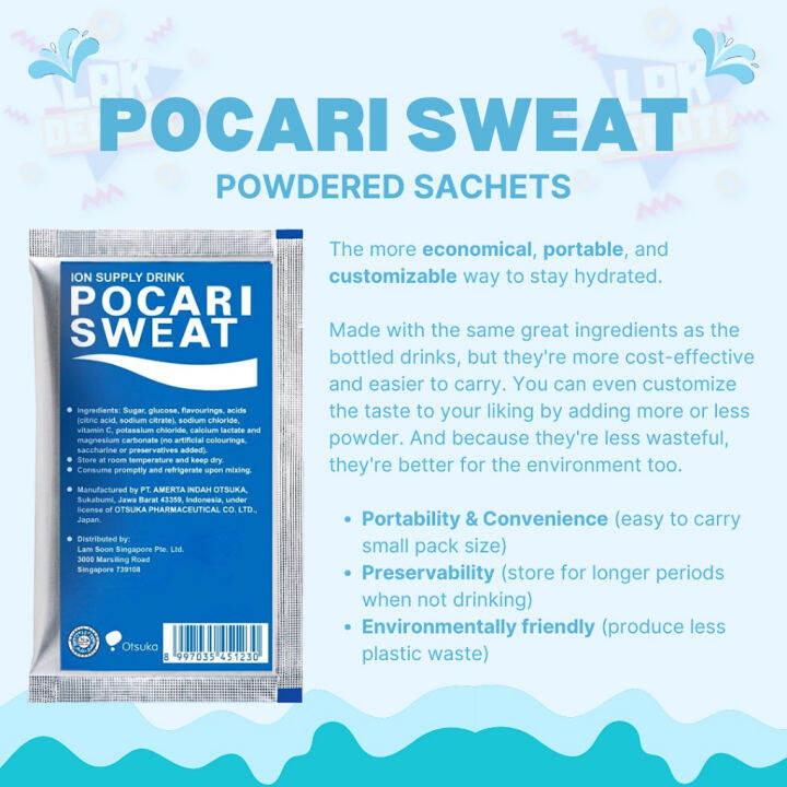 Hot POCARI SWEAT Ion Supply / Energy / Hydration / Electrolyte Powder ...