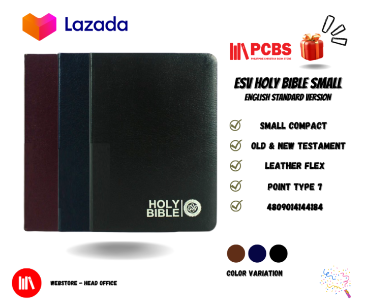 PCBS ESV Holy Bible Compact Small (POINT TYPE 6.5) Leather Flex ...