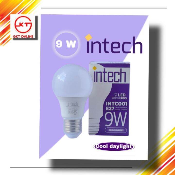 Lampu LED Bohlam Bulat Intech 9 Watt / Lampu Bohlam LED Cahaya Putih ...