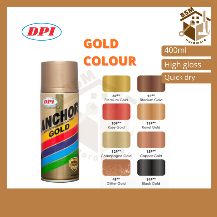 DPI Spray Anchor Spray Paint Gold Colours Motorcycle Paint Spray Cat ...
