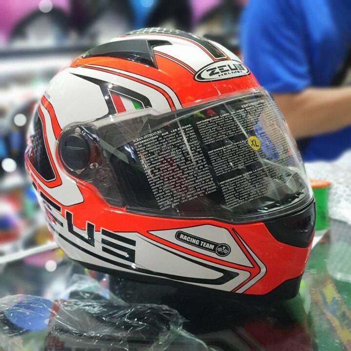 Helm Full Face Zeus 811 AL 3 Orange Fluo | Lazada Indonesia