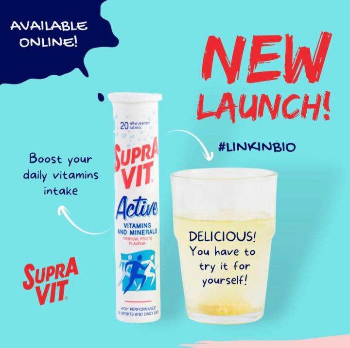 Supravit Active Effervescent Tablets 20s - Tropical Fruits | Lazada ...