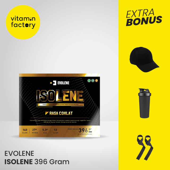 Evolene Isolene 396 Gram 12 sachet Whey Protein Isolate 396gr BPOM ...