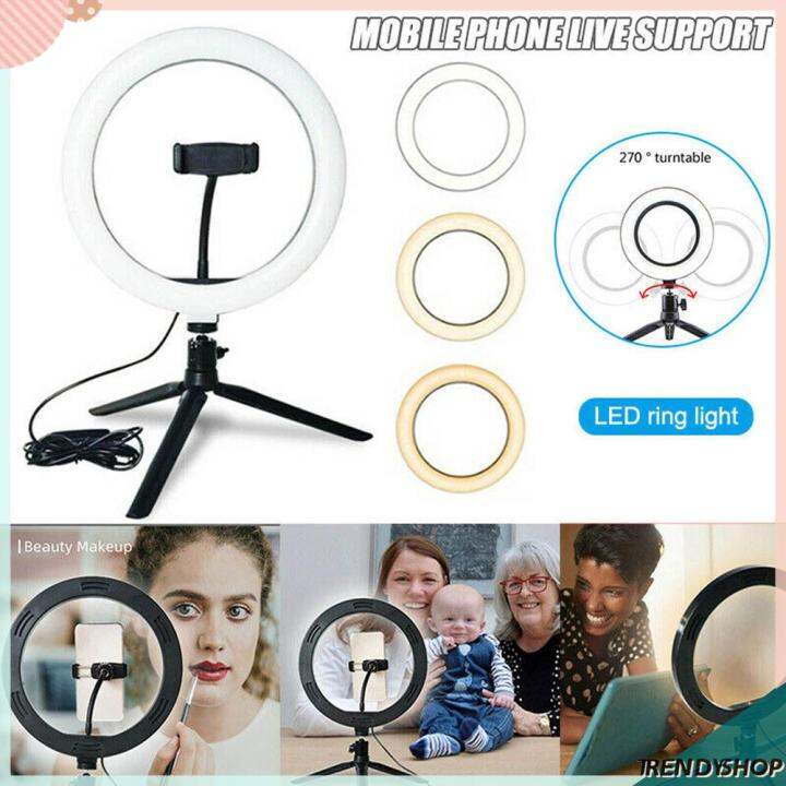 LED Ring Light Studio Photo Video Dimmable Make up Lamp With Tripod Stand Selfie | Lazada.co.th