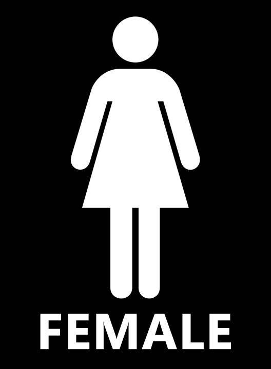 MALE FEMALE RESTROOM SIGNAGE 5.5x7.5 INCHES PVC TYPE WATERPROOF AND NON ...