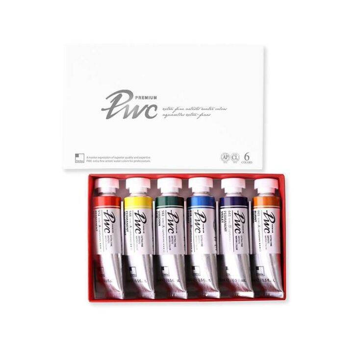 【COD】 Shin Han PWC Extra Fine Artists’ Watercolor 15ml Tube 6 Colors ...