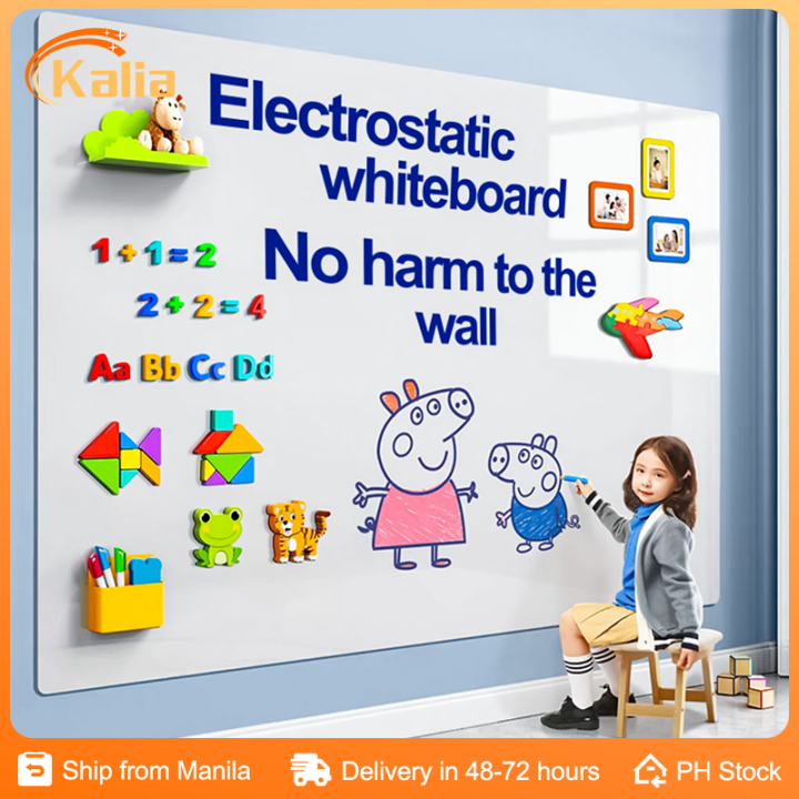 [COD] White Board Electrostatic Stickers Self-adhesive Writing ...
