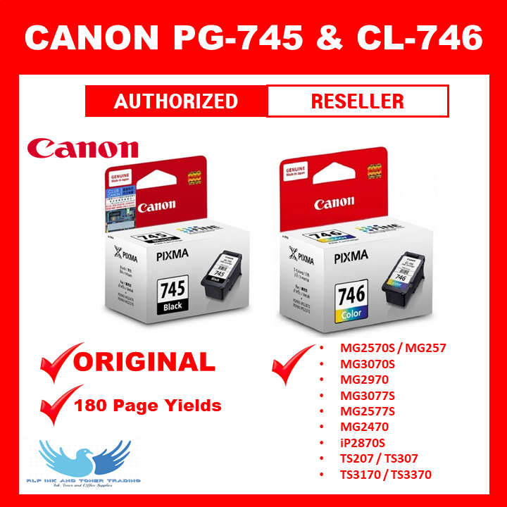 Canon PG-745 Black and CL-746 Colored Original Ink Cartridge | Lazada PH
