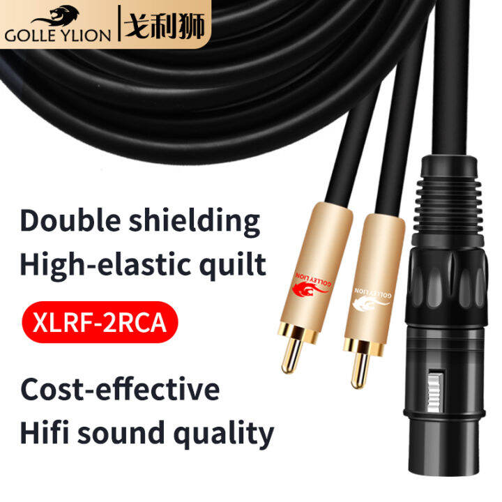 GOLLEY LION XLR to RCA Y-Cable, XLR Female to Dual RCA Adapter Y ...