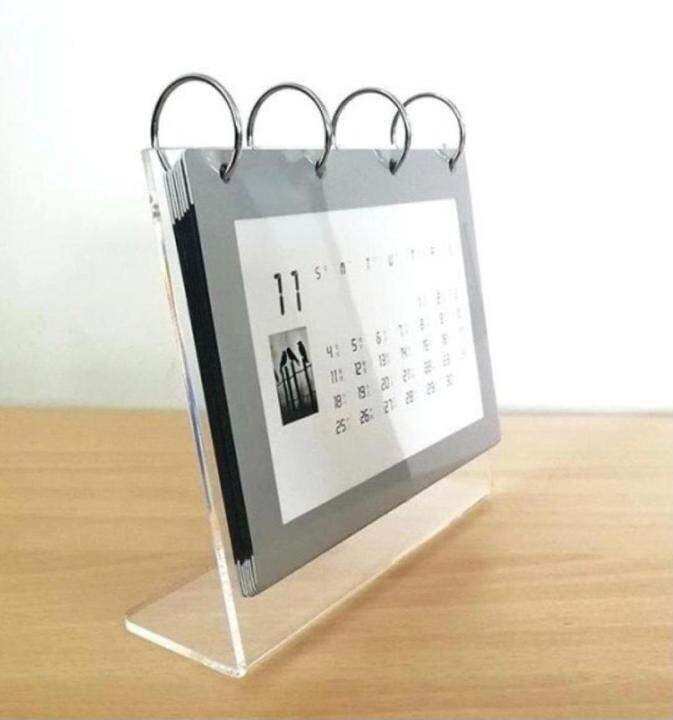 KALENDER DUDUK MEJA AKRILIK A6/A5 DEKORASI KANTOR RUANGAN | Lazada ...