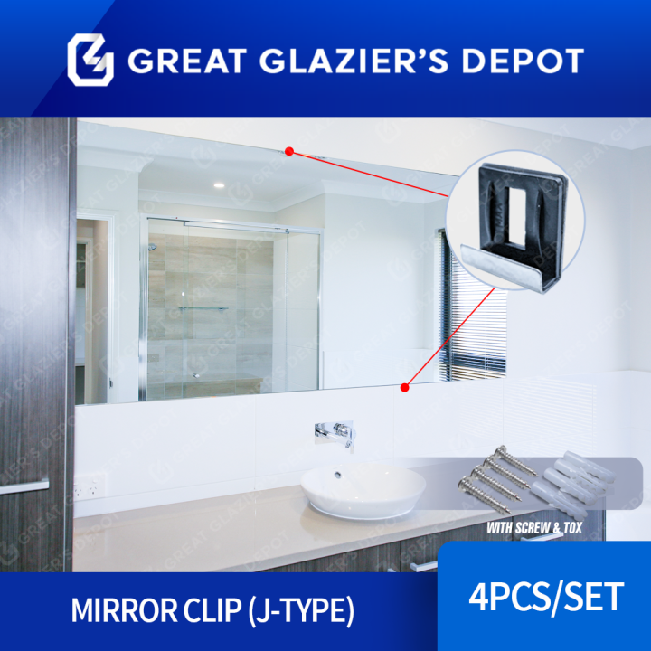 Mirror Holder Clamp Mirror Clamp Glass Mirror Wall Clip Frameless ...