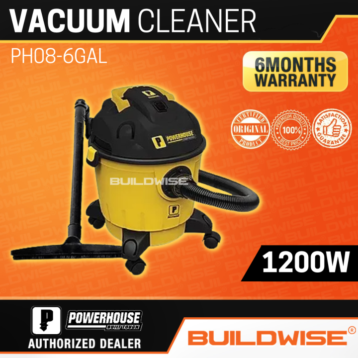 Powerhouse Vacuum Cleaner 1,200W PH08-6 GAL [BUILDWISE®] *NEW ARRIVAL* | Lazada PH