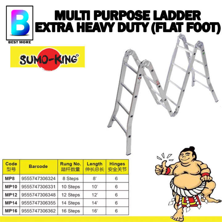 Sumo King Aluminium Multi Purpose Ladder (8 to 16 Steps) | Lazada
