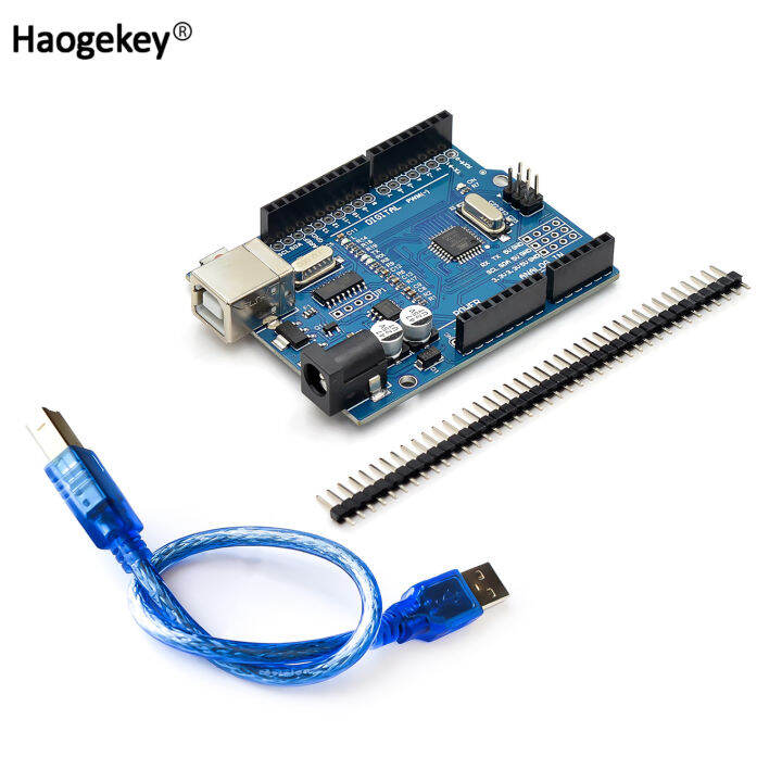 สำหรับเมนบอร์ด Uno R3 Arduino การควบคุมแบบชิปโมดูลเดียวบอร์ดพัฒนาการปรับปรุงเวอร์ชั่น
