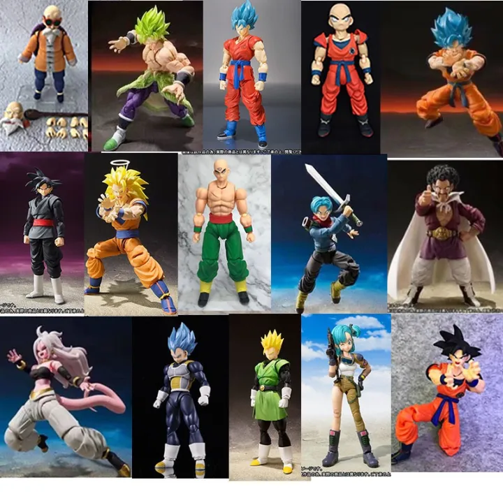 [ส่งฟรี] โมเดล SHF Saiyan Zamas Broly Dark Goku Vegeta Cloth สูง 15 cm ...