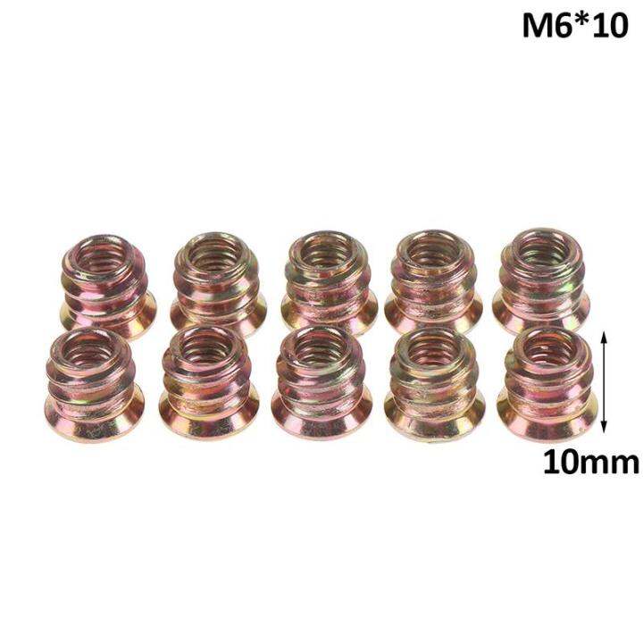 10Pcs M6 Flat Head Metric Threaded Blind Rivet Nut Insert Hex Socket ...
