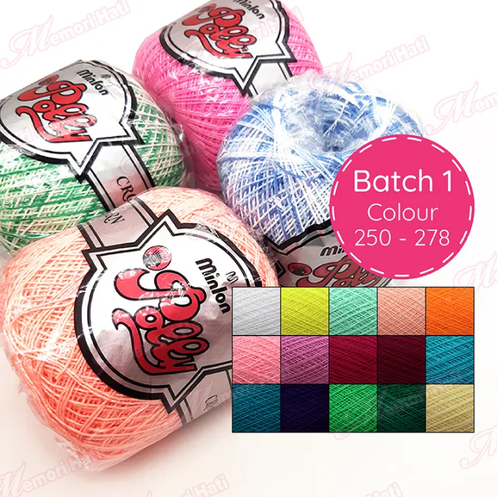 Benang Kait Minlon Polly Yarn 100g / Batch 1 Colour 250 - 278 | Lazada