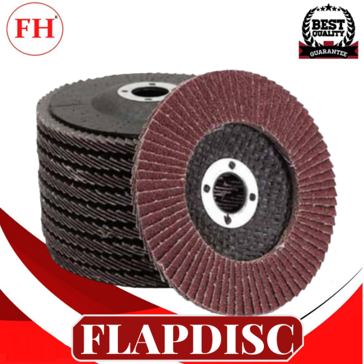 (Sold Per Piece) Flap Disc 4 inches Sanding Flap Disc Metal Backing ...