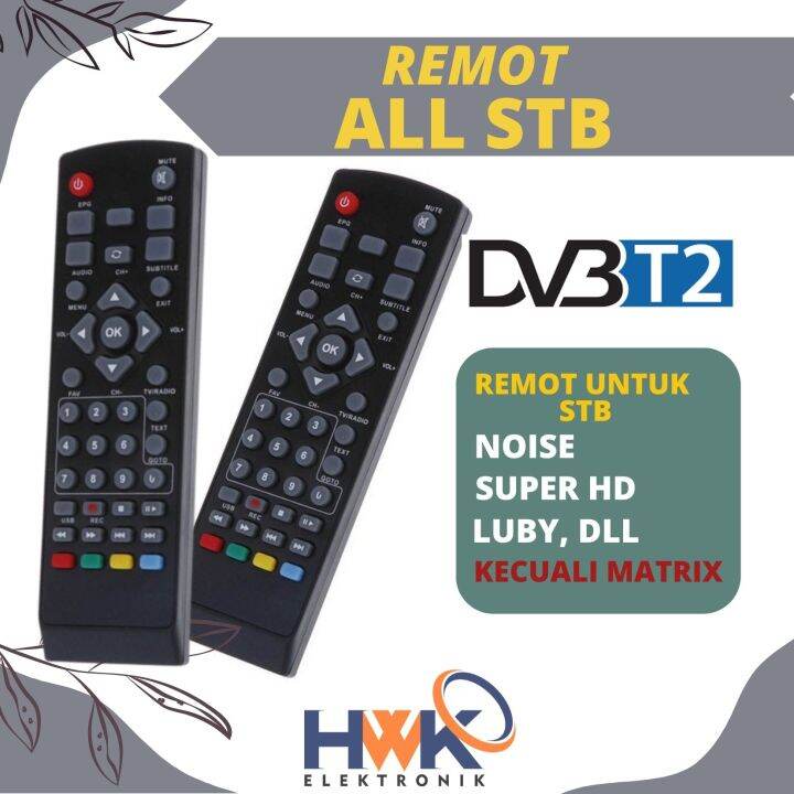 Remot STB Set Top Box TV digital DVBT2 universal bisa semua merk langsung bisa digunakan tanpa ...