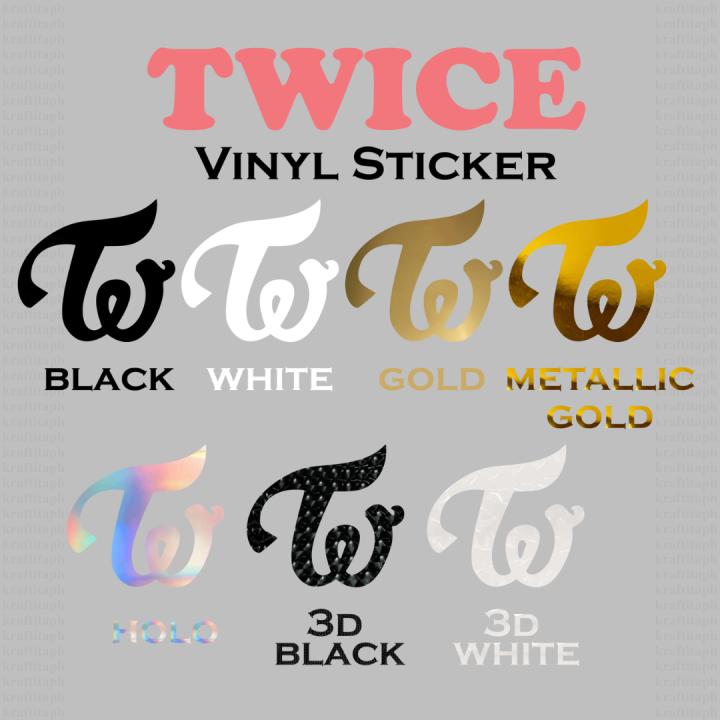 kraftitaph Twice Logo Vinyl Stickers | Kpop Once | Waterproof ...