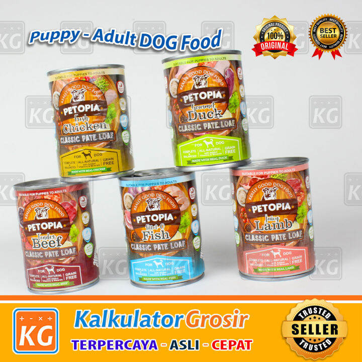 Petopia Dog Food 380g Makanan Anjing Wet Food Kaleng Basah Adult Puppy ...