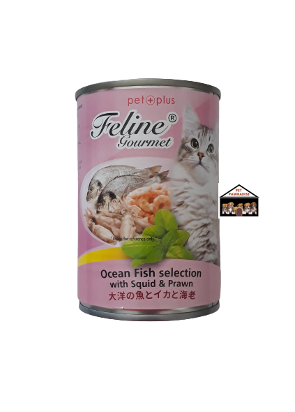Feline Gourmet Ocean Fish Selection with Squid & Prawn 400g | Lazada PH