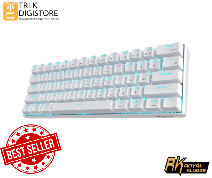 [TRI K DIGISTORE] White Red Switch Royal Kludge RK61 RGB Mechanical ...