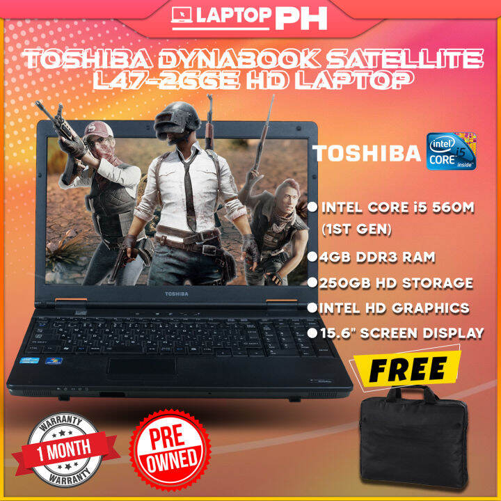 Toshiba Dynabook Satellite L47-266E HD Laptop | Intel Core i5 1st Gen, 4GB DDR3 RAM, 250GB HDD ...