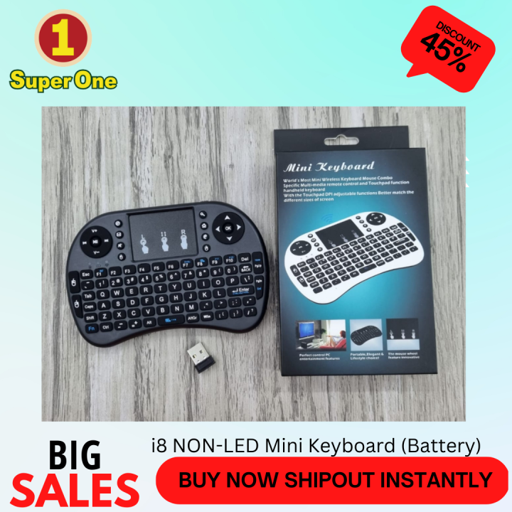 i8 Non-LED Blacklight Mini Keyboard (Battery Operate) for PC and ...