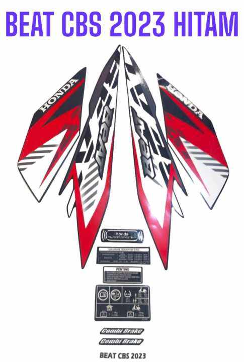 STIKER STRIPING LIS LES BODY MOTOR HONDA BEAT FI 2023 CBS STANDAR FULL ...