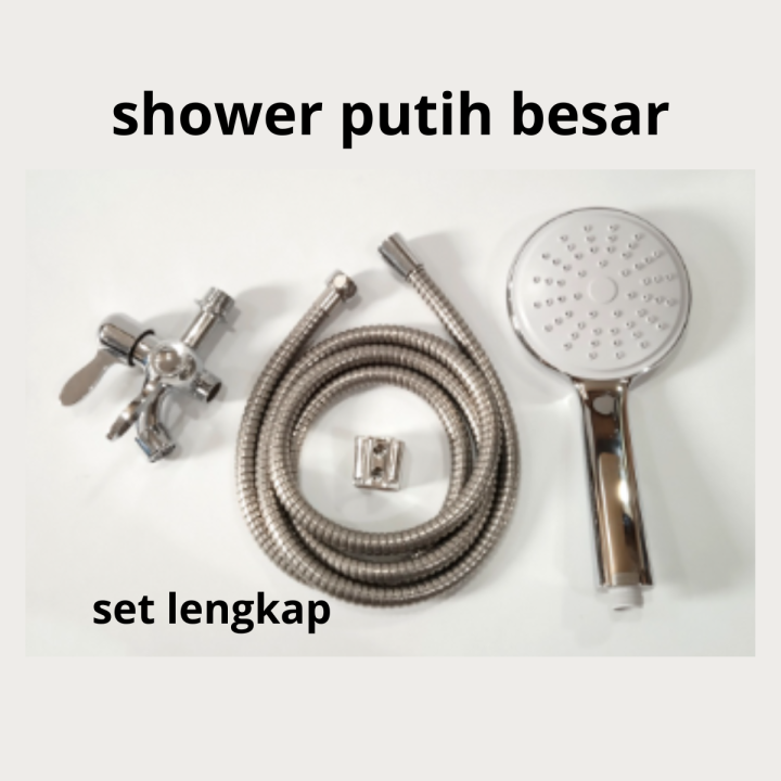 shower paket lengkap putih besar kamar mandi stainless | Lazada Indonesia