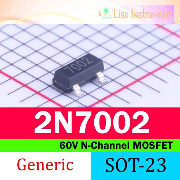10 BUAH - 2N7002 60V N-Channel MOSFET 7002 702 702K K7K 72K tCM SOT-23 - 10 BUAH | Lazada Indonesia