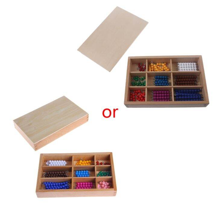 Montessori Mathematics Material 1-9 Beads Bar in Wooden Box Early ...