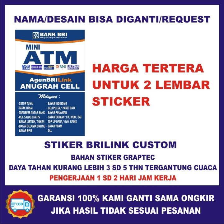 Brilink Stiker untuk ditempel pada Kaca/Neon Box, Besi/tembok | Lazada ...