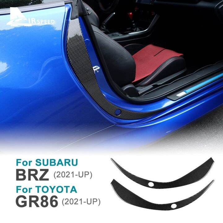 Real Carbon Fiber Door Bumper Strip Sticker For Subaru BRZ Toyota GR86 ...