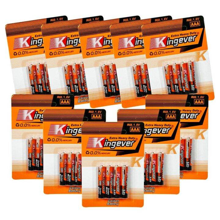 King Ever Battery Batteries AA Double A 4 pcs AA Batteries per Card ...