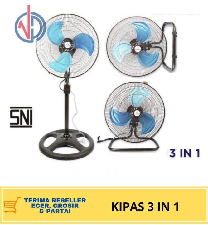 COD KIPAS ANGIN BESI TORNADO 3IN1 18INCH KIPAS BESI MEJA DINDING ...