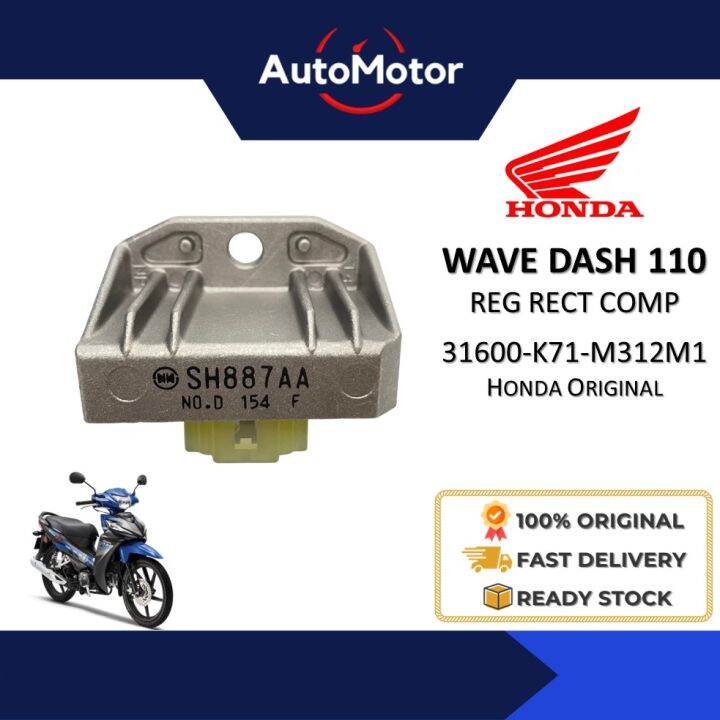 100% ORIGINAL HONDA WAVE ALPHA V2-V4 REG RECT COMP Rectifier & Regulator 31600-K71-M312M1 | Lazada