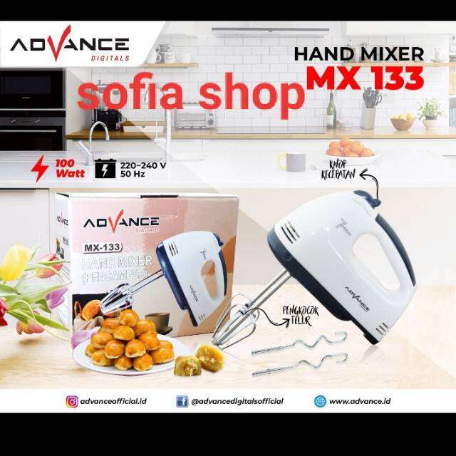 mixer advance mx133 hand mixer advance free bubble warp | Lazada Indonesia