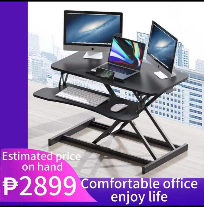 Lifting computer desk adjustable raising frame table table pneumatic ...